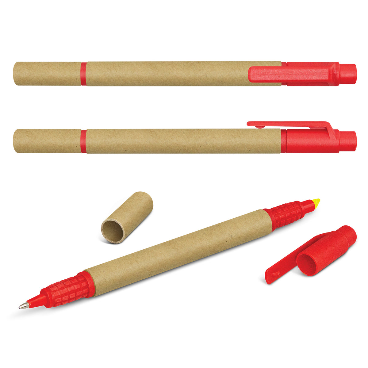 Kraft Pen Highlighter - Two-in-One Highlighter - 50, 100 or 200 units